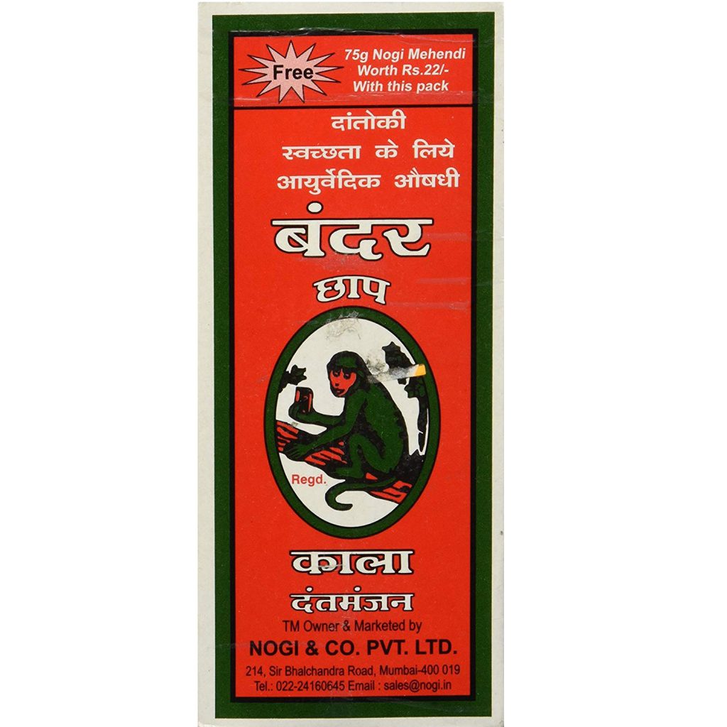 BANDAR CHHAP KALA DANTMANJAN 100GM – Bombay Spices