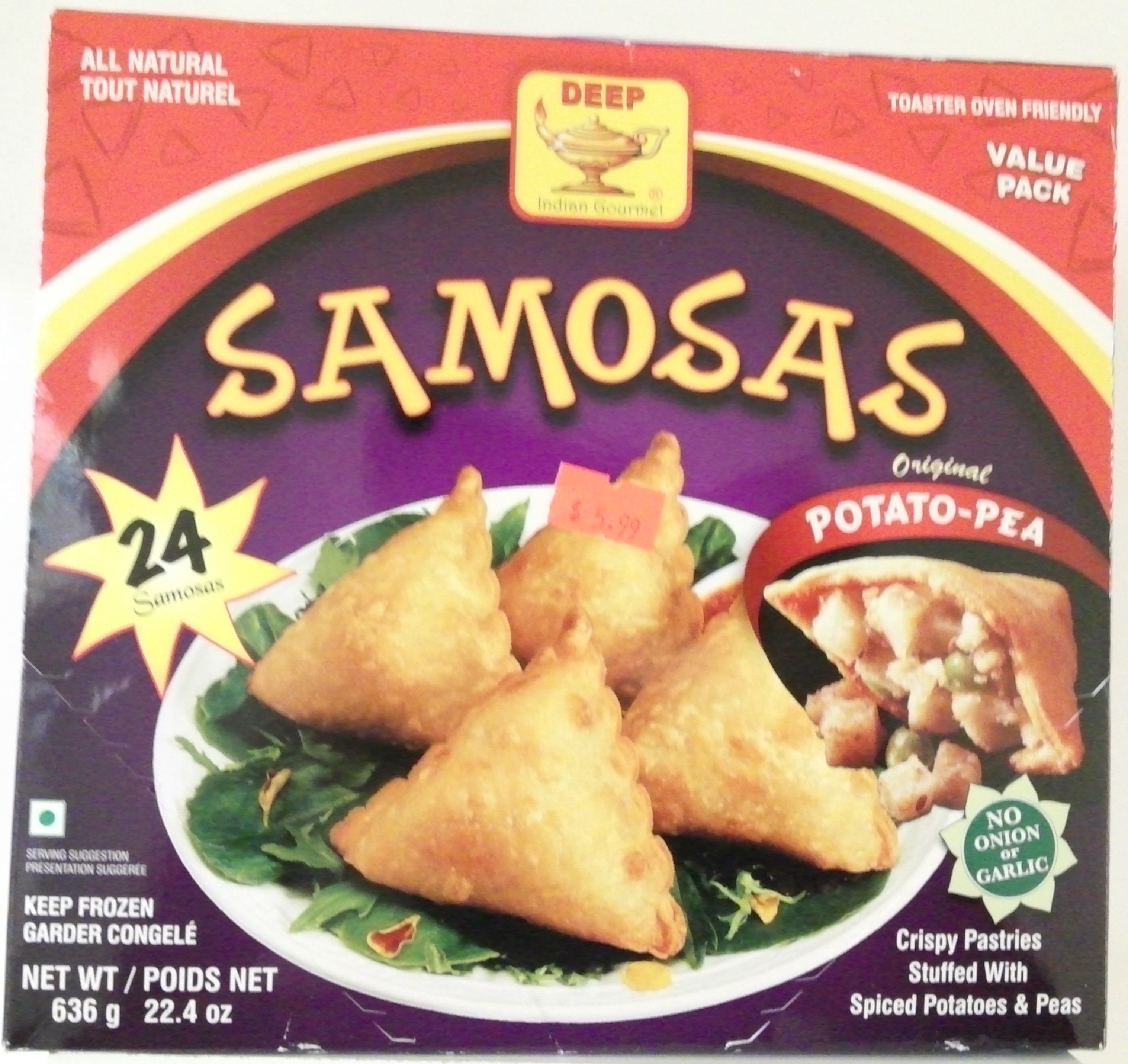DEEP POTATO PEA SAMOSA 36 PC – Bombay Spices